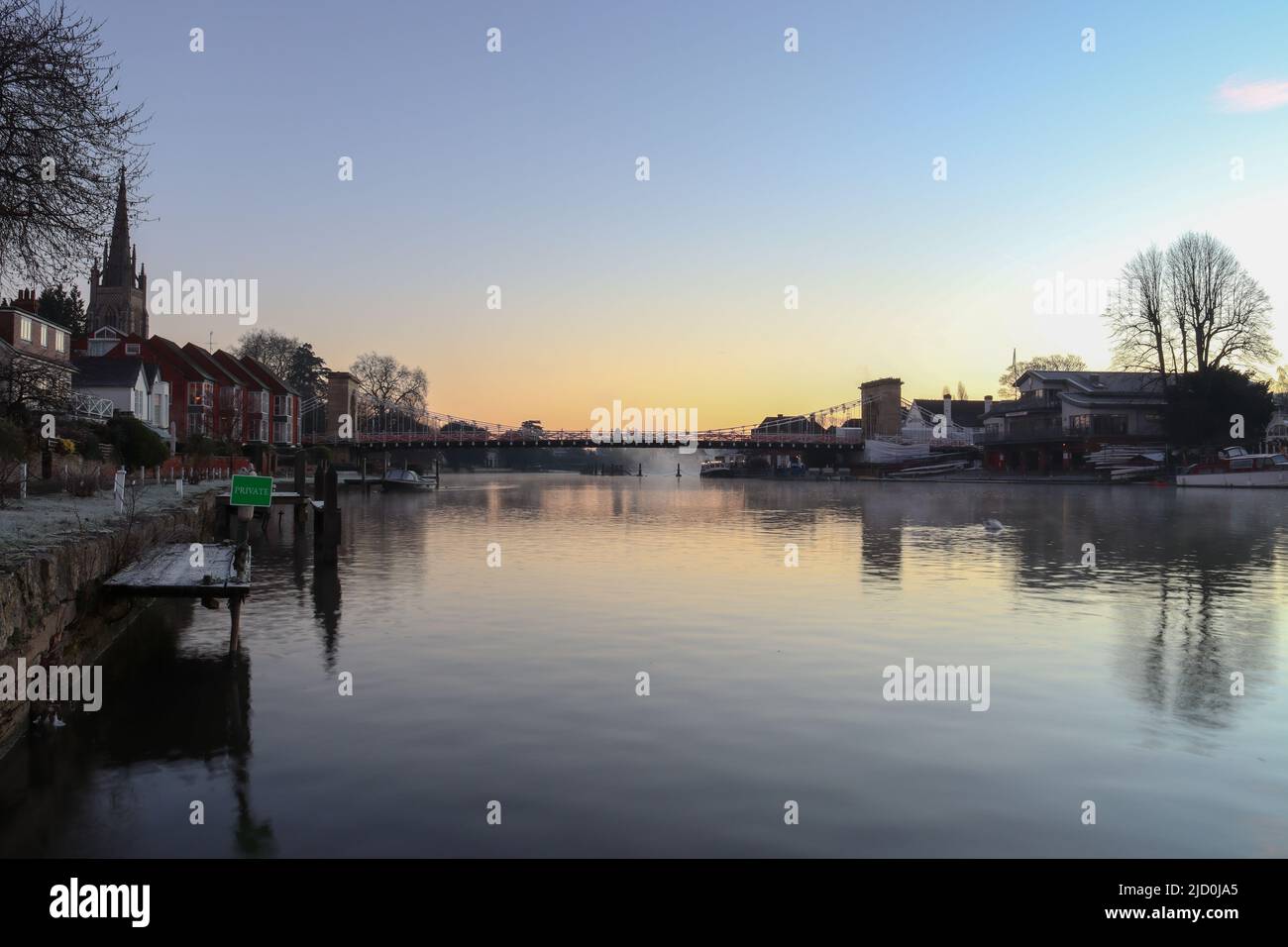Marlow Suspension Bridge Stock Photo - Alamy