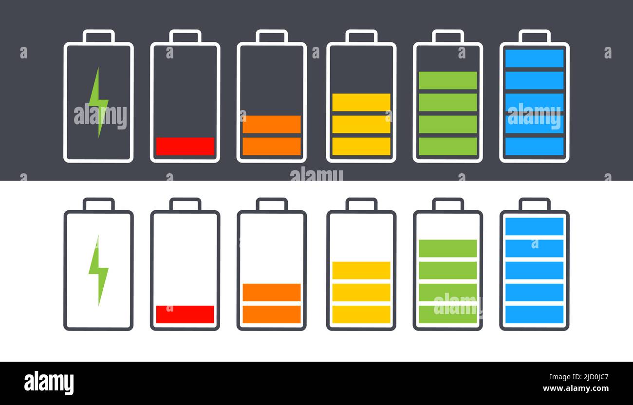 Discharged and fully charged battery smartphone - vector infographic ...