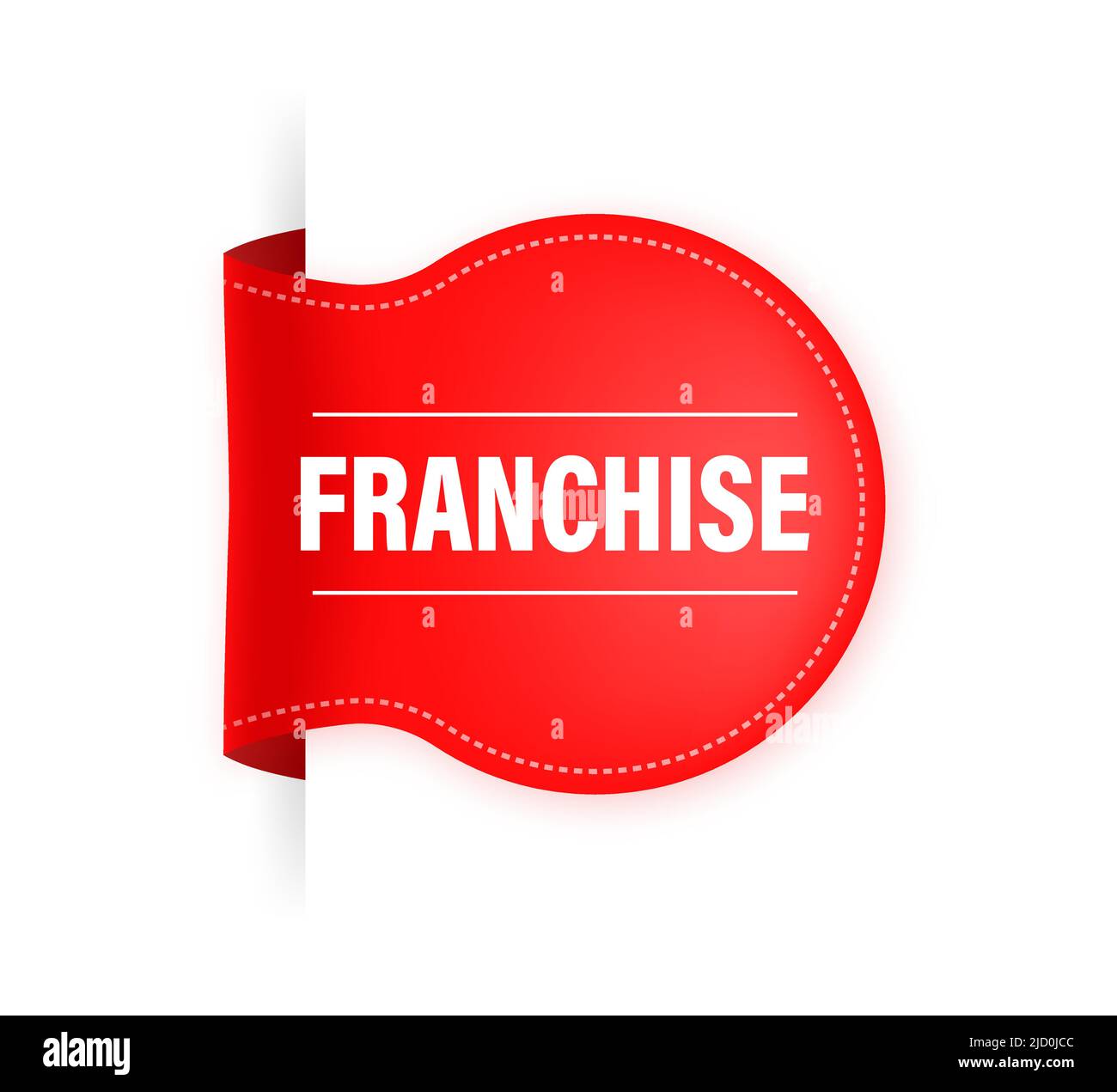 Franchise red label for marketing advertising design. Vector ...