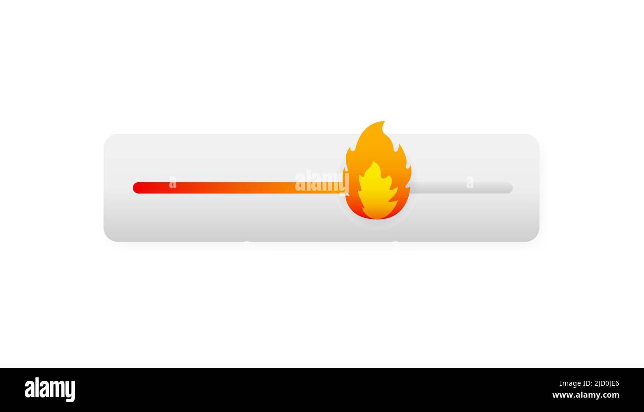 Level slider in flat style on white background. Flat vector. Arrow icon ...