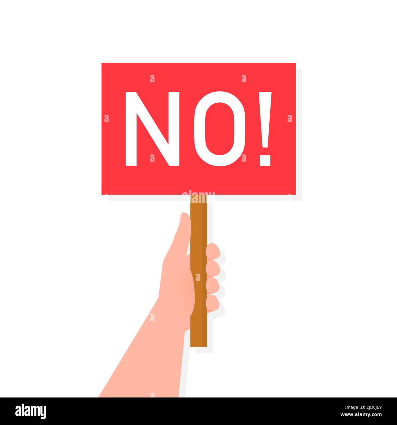 No sign placard hand, great design for any purposes. Background vector ...