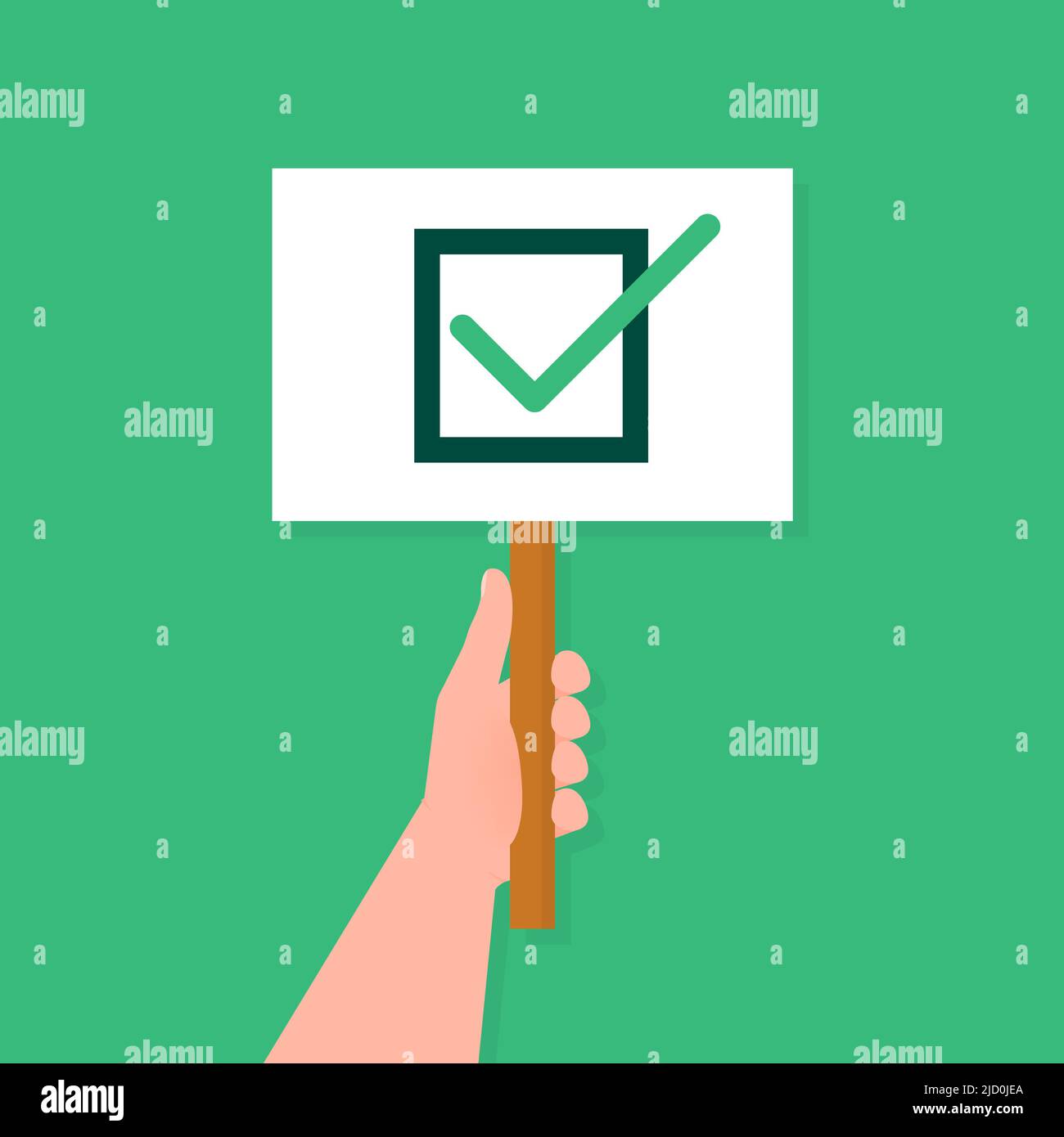 Check mark placard hand, great design for any purposes. Background ...