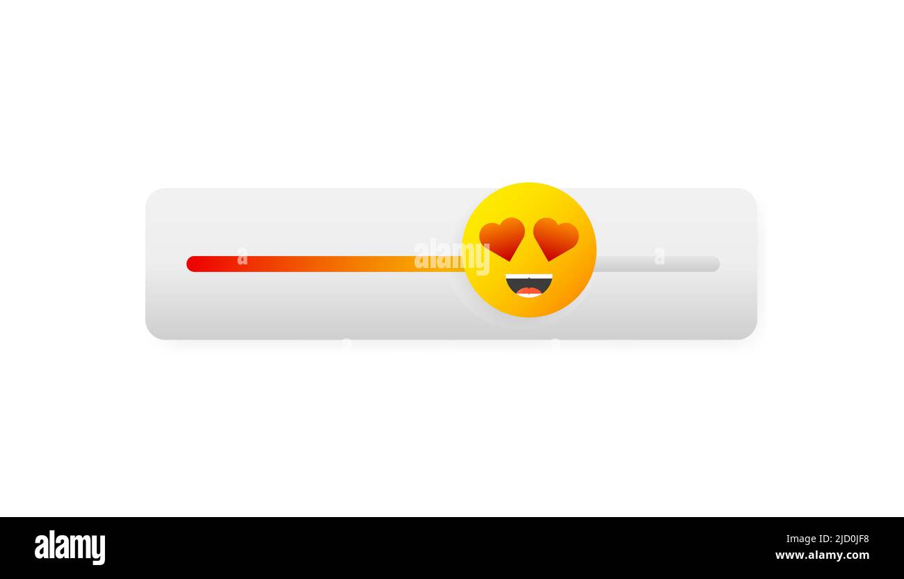 Level slider in flat style on white background. Flat vector. Arrow icon ...