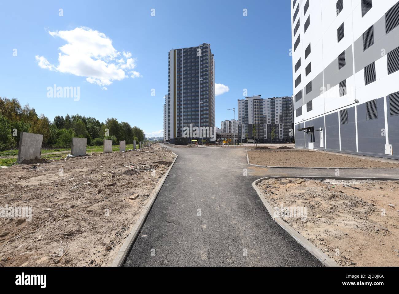 Photos of the construction process of the residential complex Stock ...