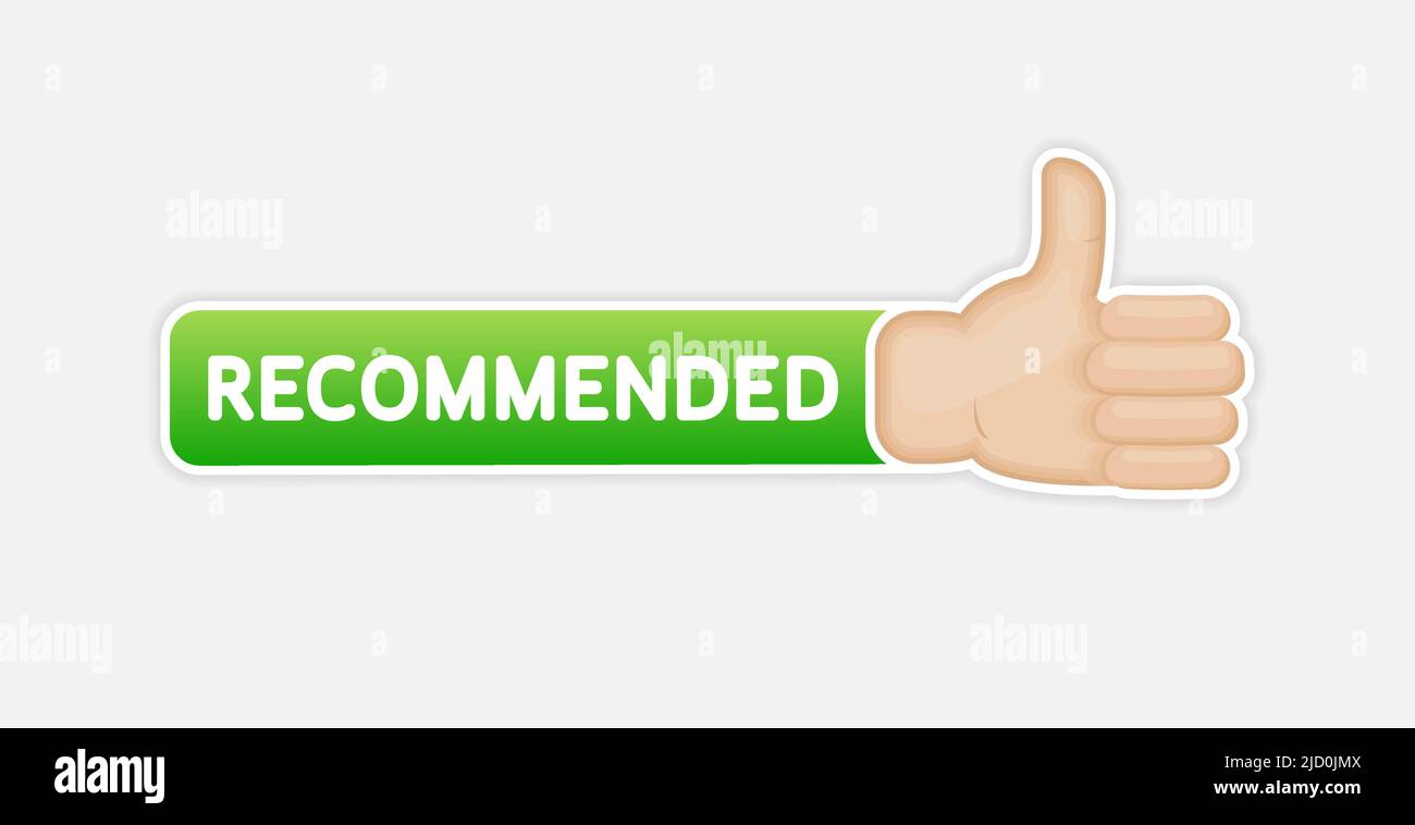 Recommend flat icon on white background. Green label recommended Stock ...