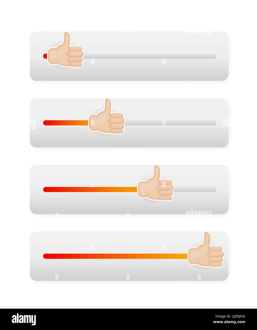 Recommended slider in flat style on white background. Flat vector ...