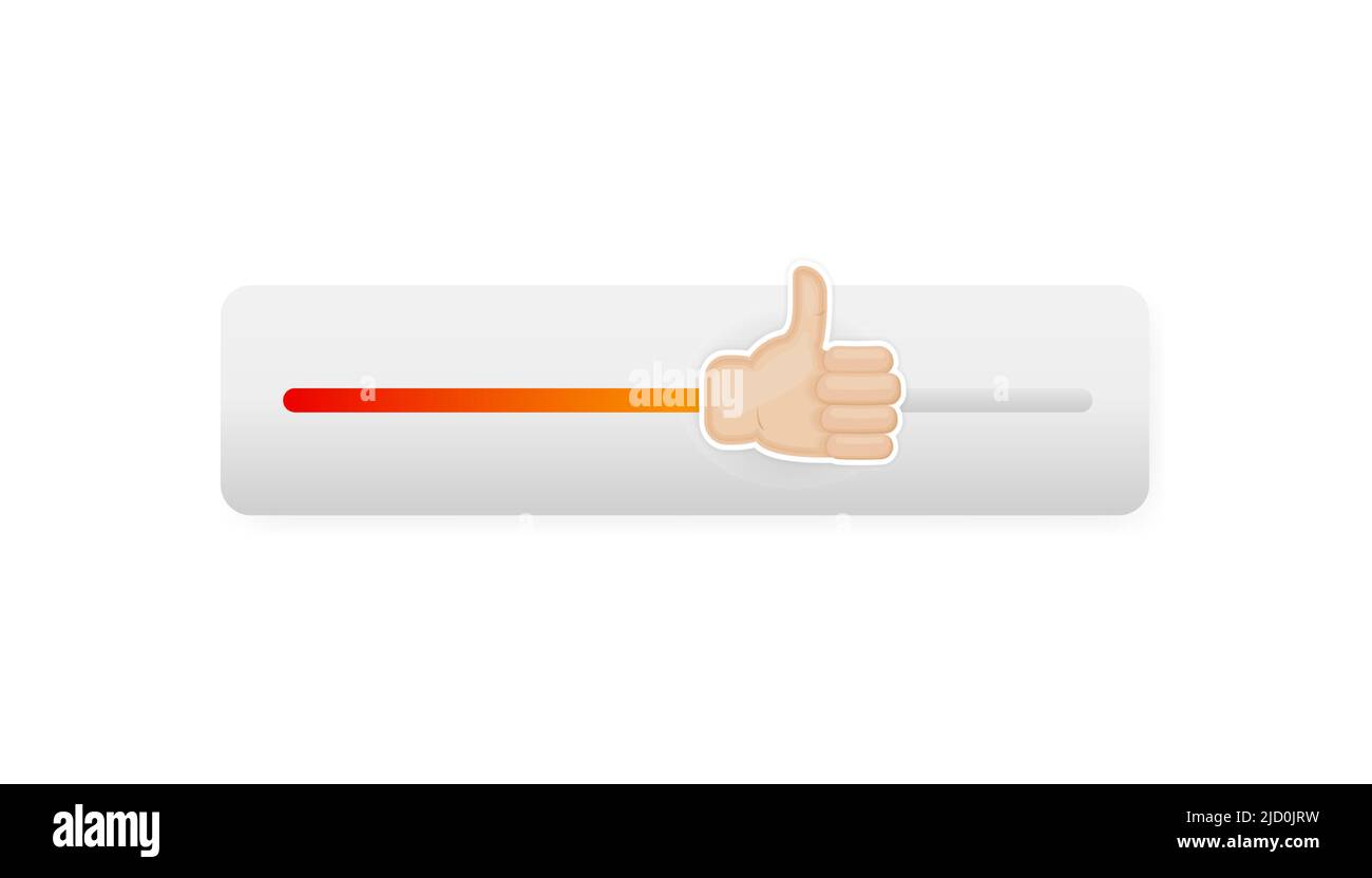 Recommended slider in flat style on white background. Flat vector ...