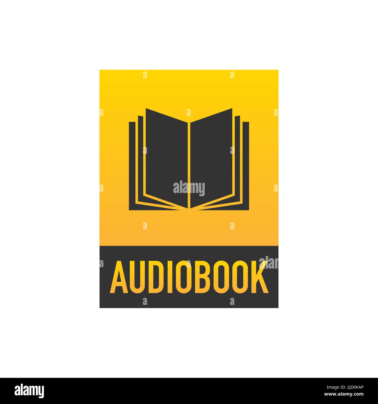 Audio book in flat style on white background. Vector isometric design ...