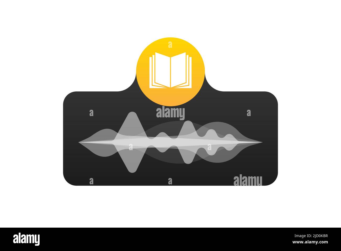 Audio book in flat style on white background. Vector isometric design ...