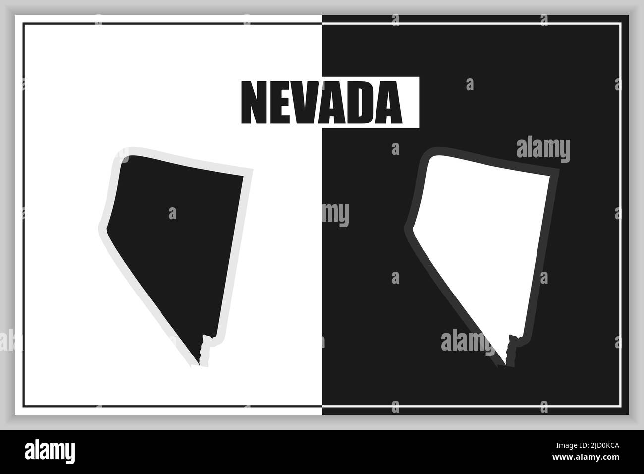 Nevada state map outline animation hi-res stock photography and images ...