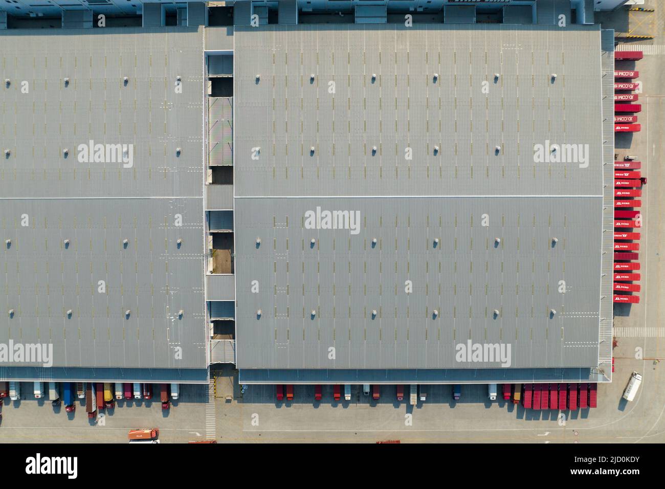 KUNSHAN, CHINA - JUNE 16, 2022 - A JD Express cargo vehicle is parked ...