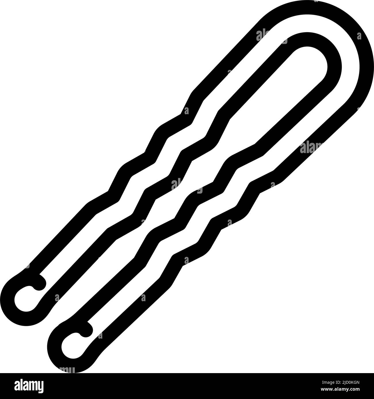 steel hair pin line icon vector illustration Stock Vector Image & Art ...