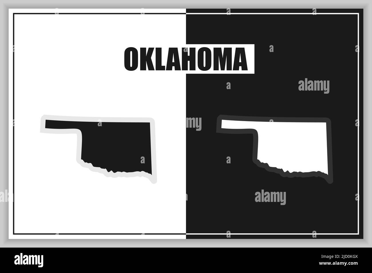 Us state oklahoma map hi-res stock photography and images - Alamy