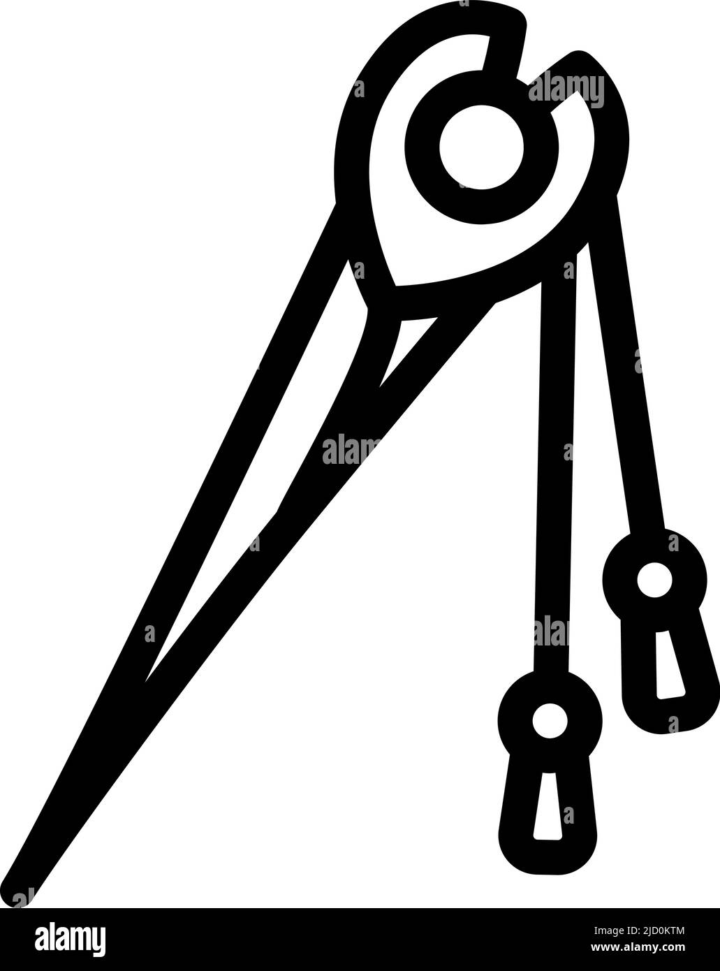 hair pin with decoration line icon vector illustration Stock Vector ...