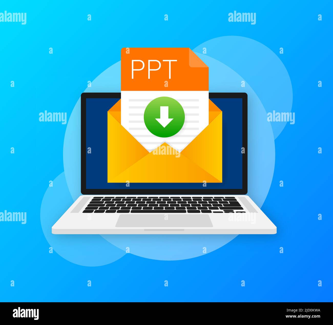 PPT file icon. Spreadsheet document type. Modern flat design graphic ...