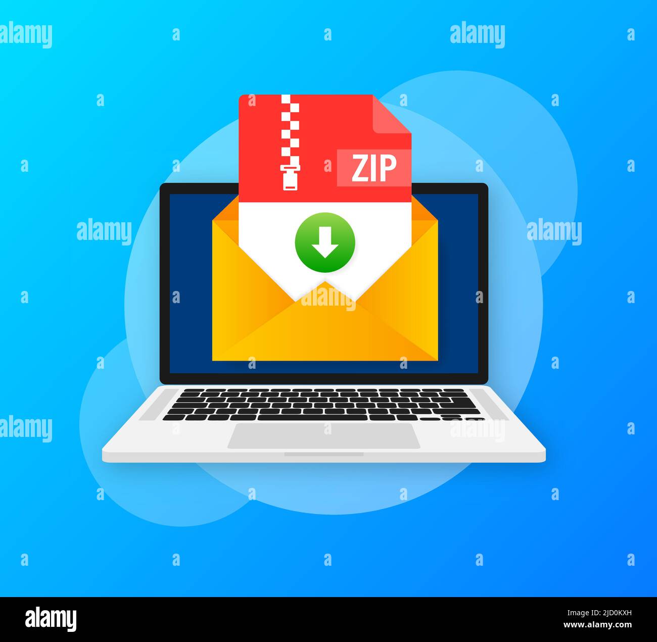 Zip file. Icon for web background design. Email sign. Technology vector ...