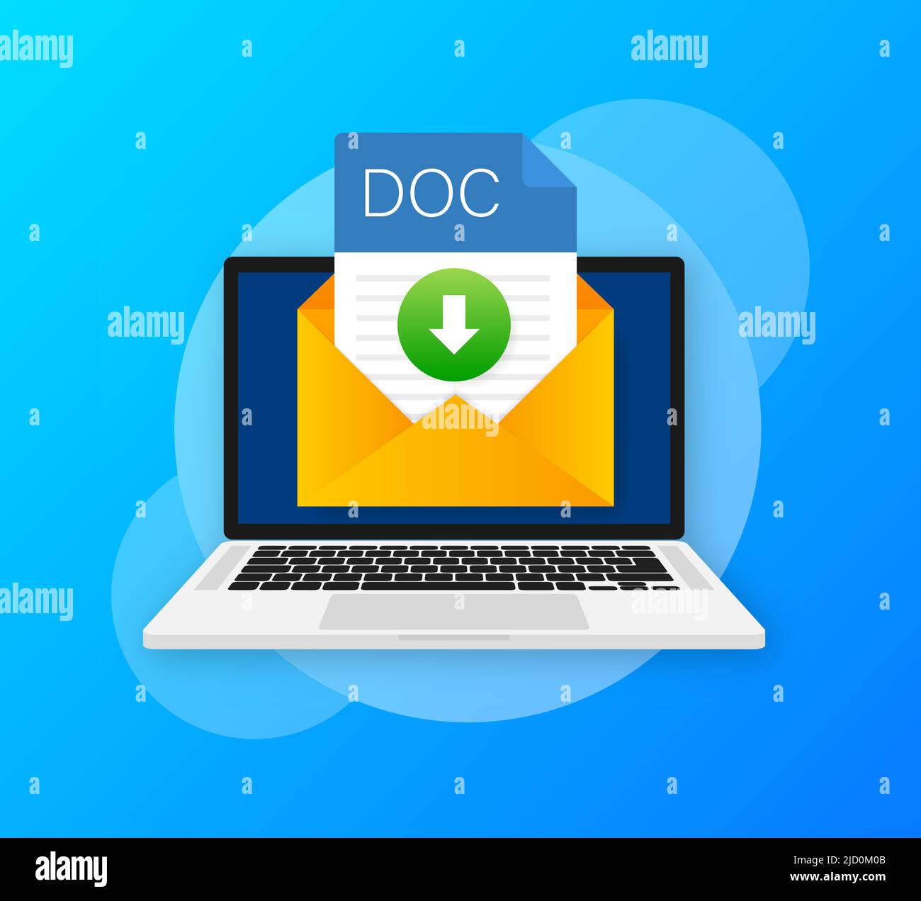 DOC file icon. Spreadsheet document type. Modern flat design graphic ...