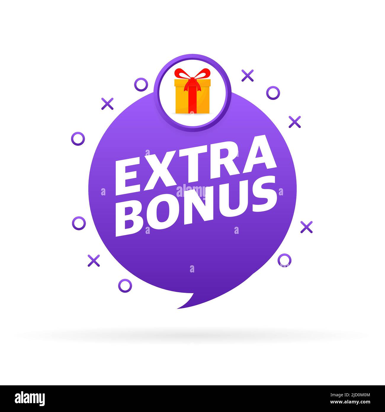 Extra bonus. Realistic banner. Product advertising. Web design. Vector ...