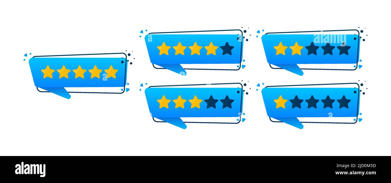 Rating stars badges on a white background. Vector illustration Stock ...