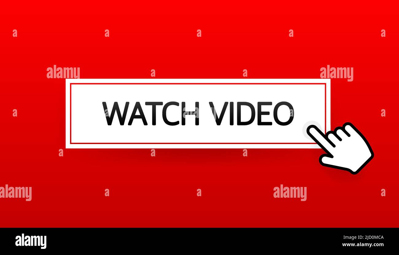 Watch video button isolated on white bakcground. Vector Design Stock ...