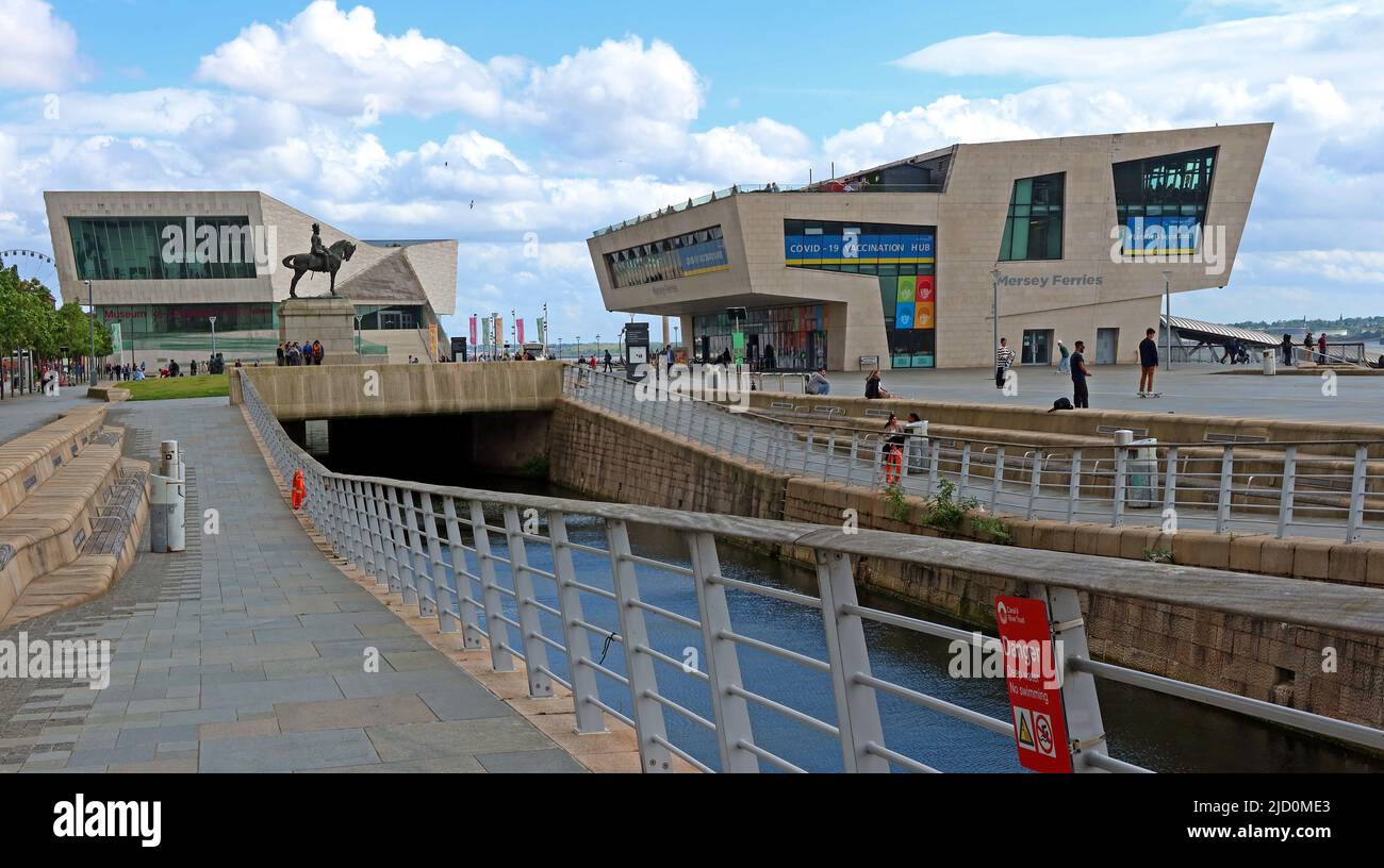 Panorama of The museum of Liverpool Life, at the Pier Head, Mann Island ...