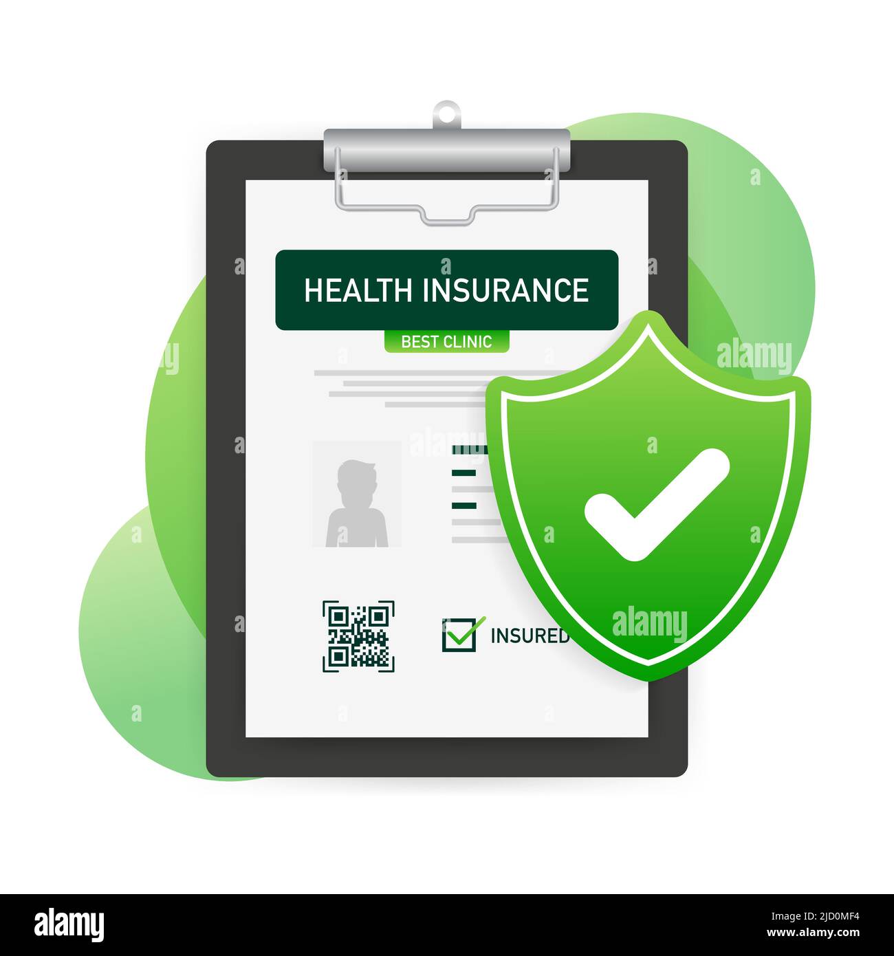 Health insurance in flat style. Flat vector. Vector banner. Web banner ...