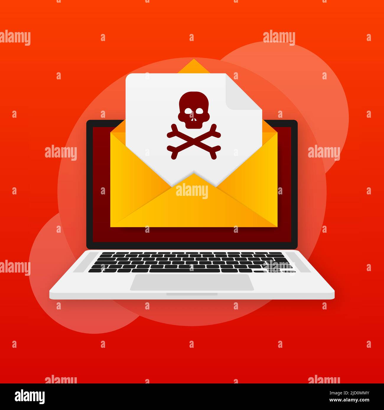 Virus message in flat style. Vector design. Flat design. Vector graphic ... Virus message in flat style. Vector design. Flat design. Vector graphic ...
