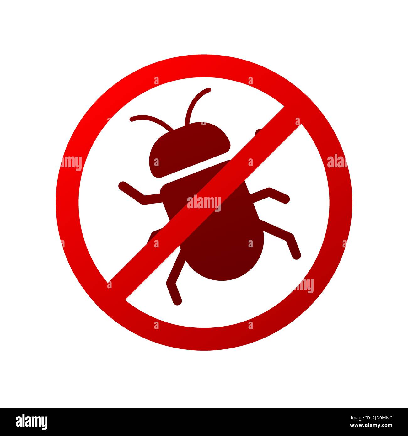 No parasites sign in cartoon style. Cartoon vector illustration. Vector ...