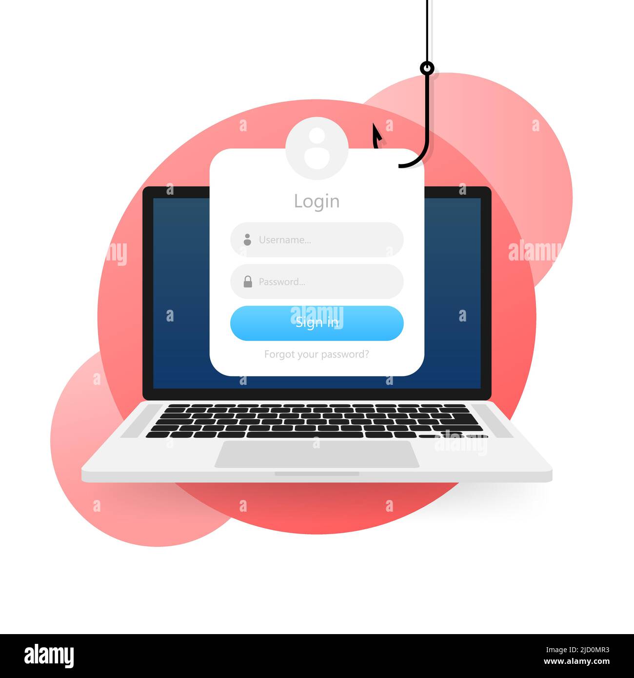 Phishing scam, hacker attack. Computer hack concept. Cyber security ...