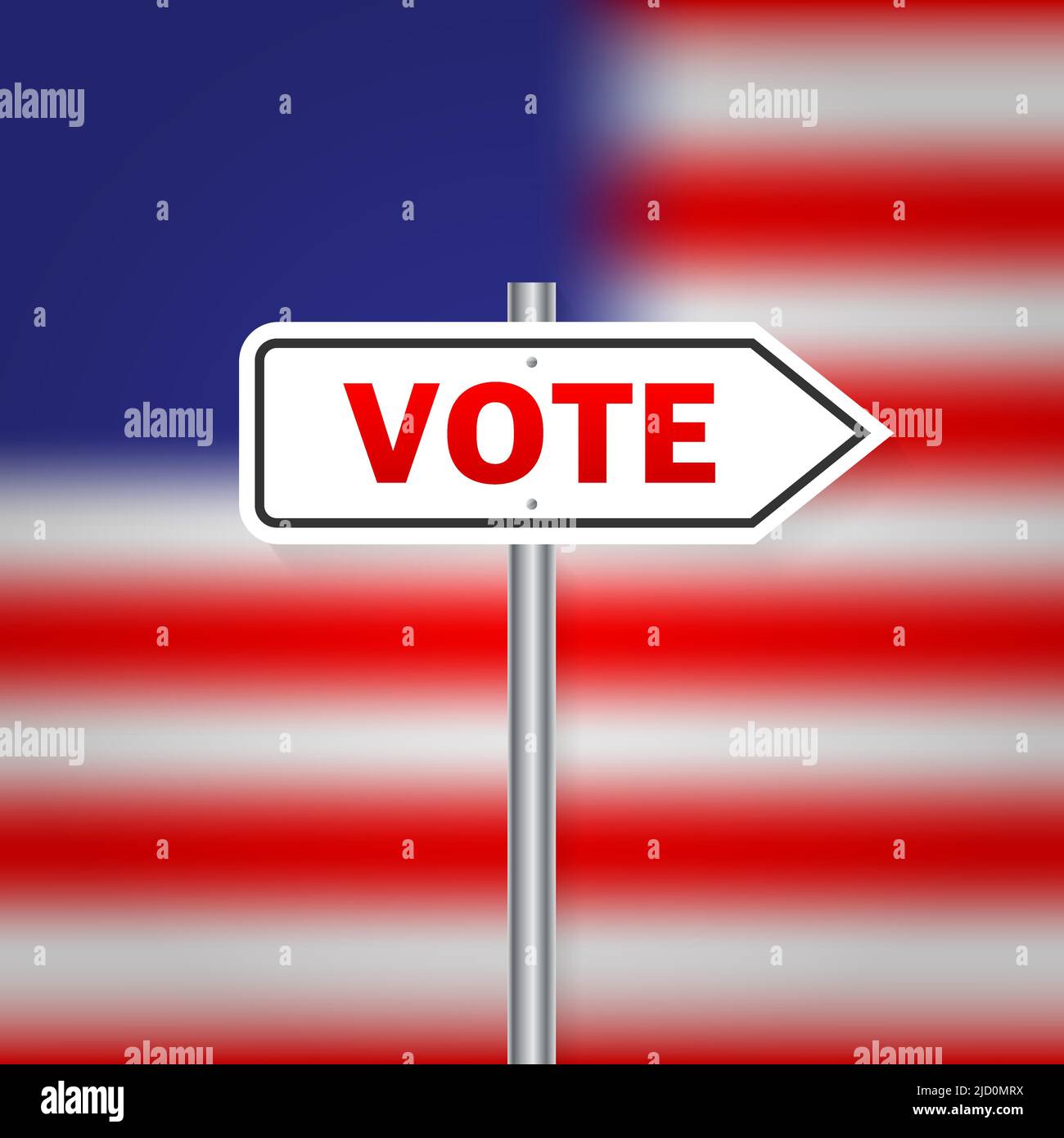 Vote usa in american style. Blue vote usa on green background. Vector ...