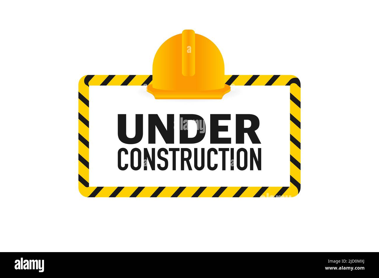 Flat illustration under construction for site design. Vector banner ...