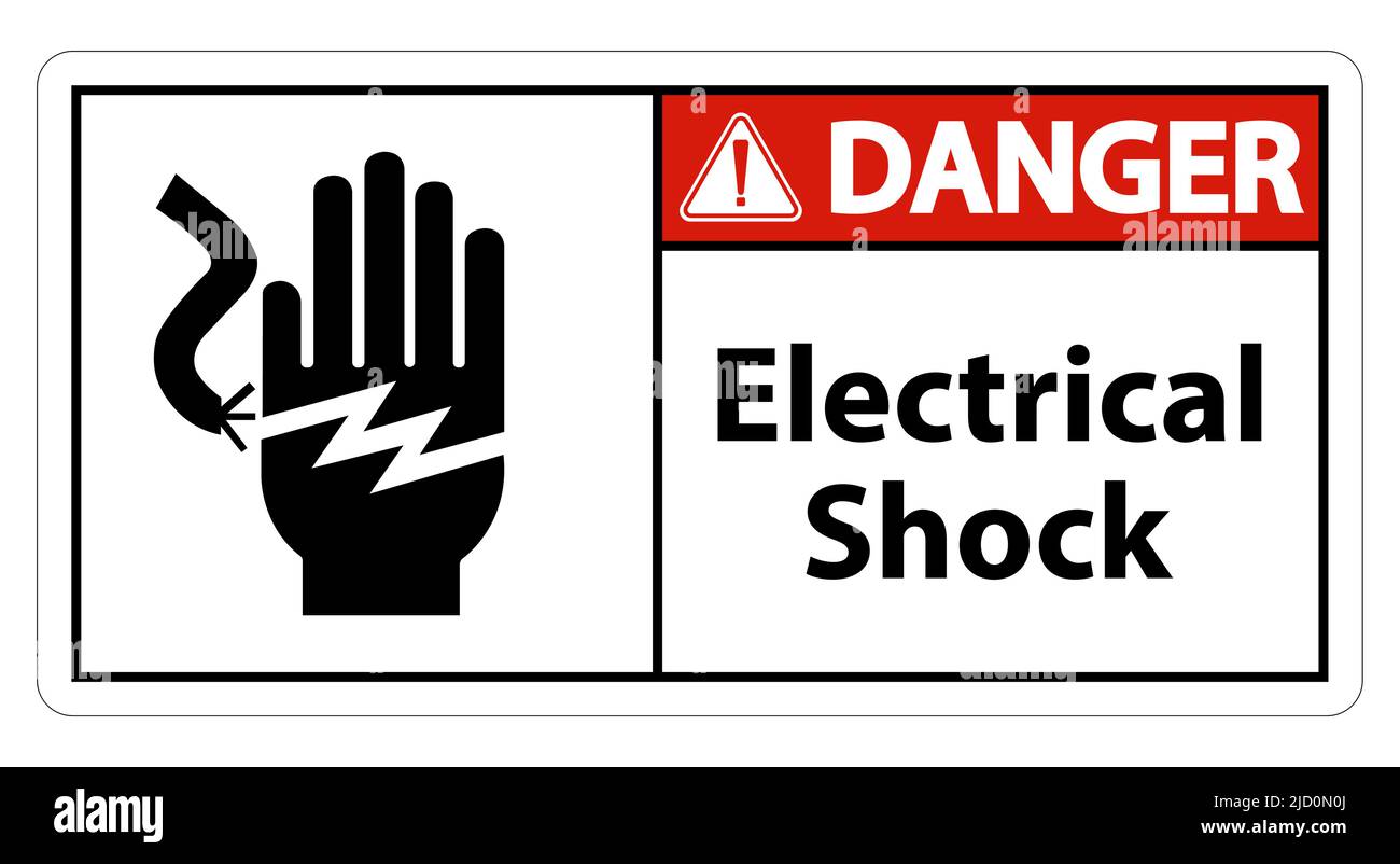 Electrical Shock Electrocution Symbol Sign Isolate On White Background ...