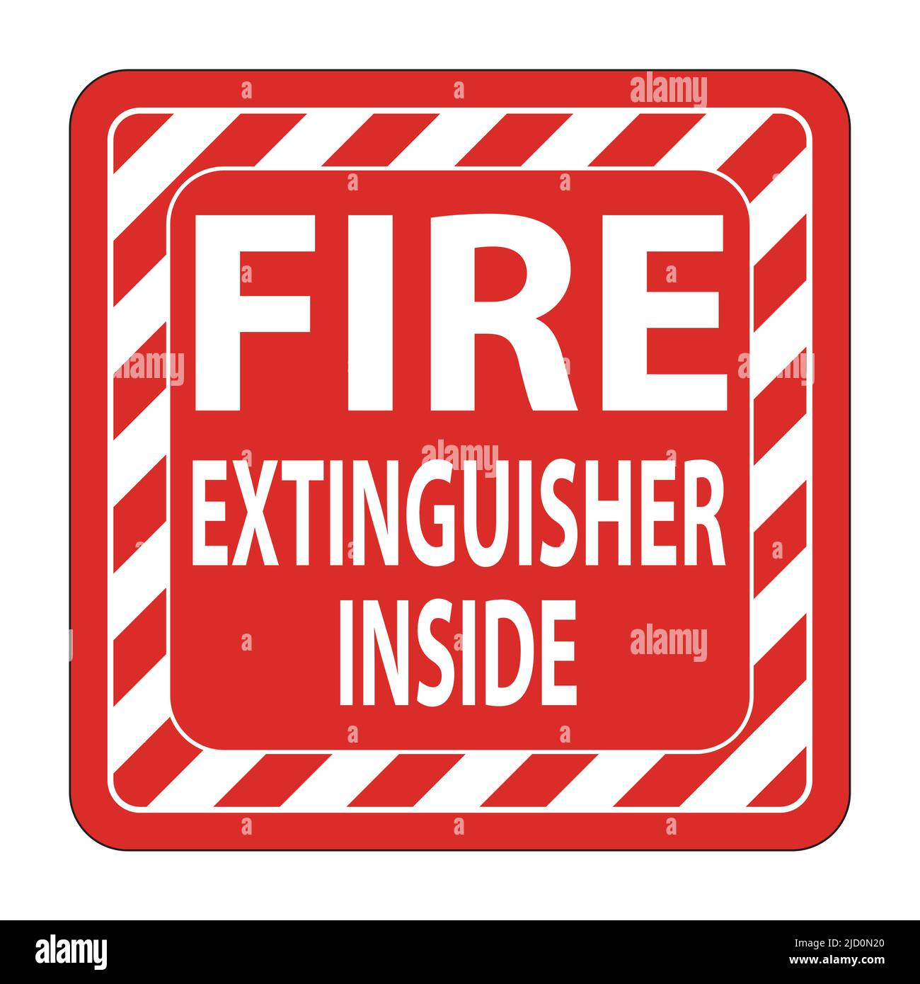 Fire Extinguisher Inside Label sign on white background,Vector ...