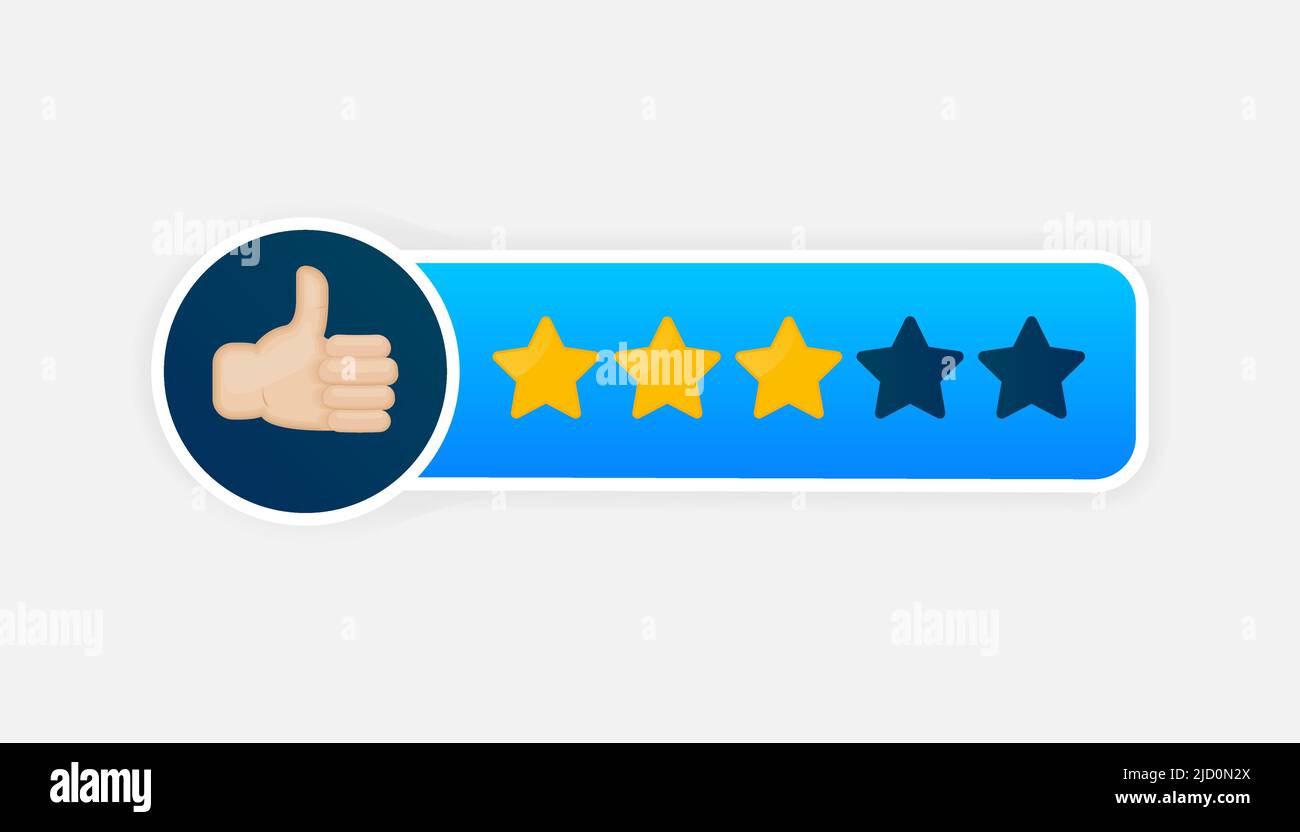 Rating stars badges on a white background. Vector illustration Stock Vector Image & Art - Alamy