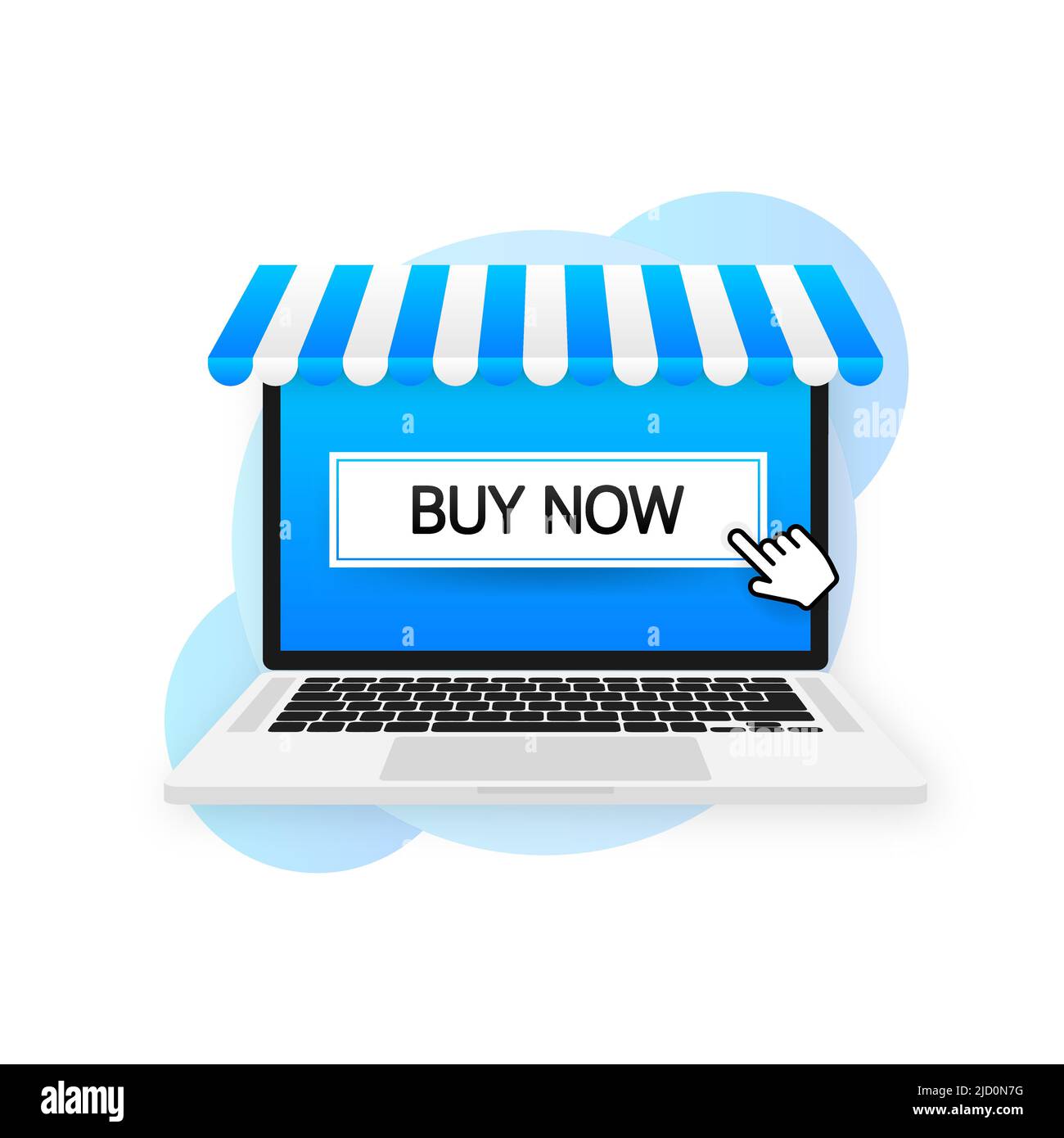 Icon with blue buy now 3D button on white background for web marketing ...