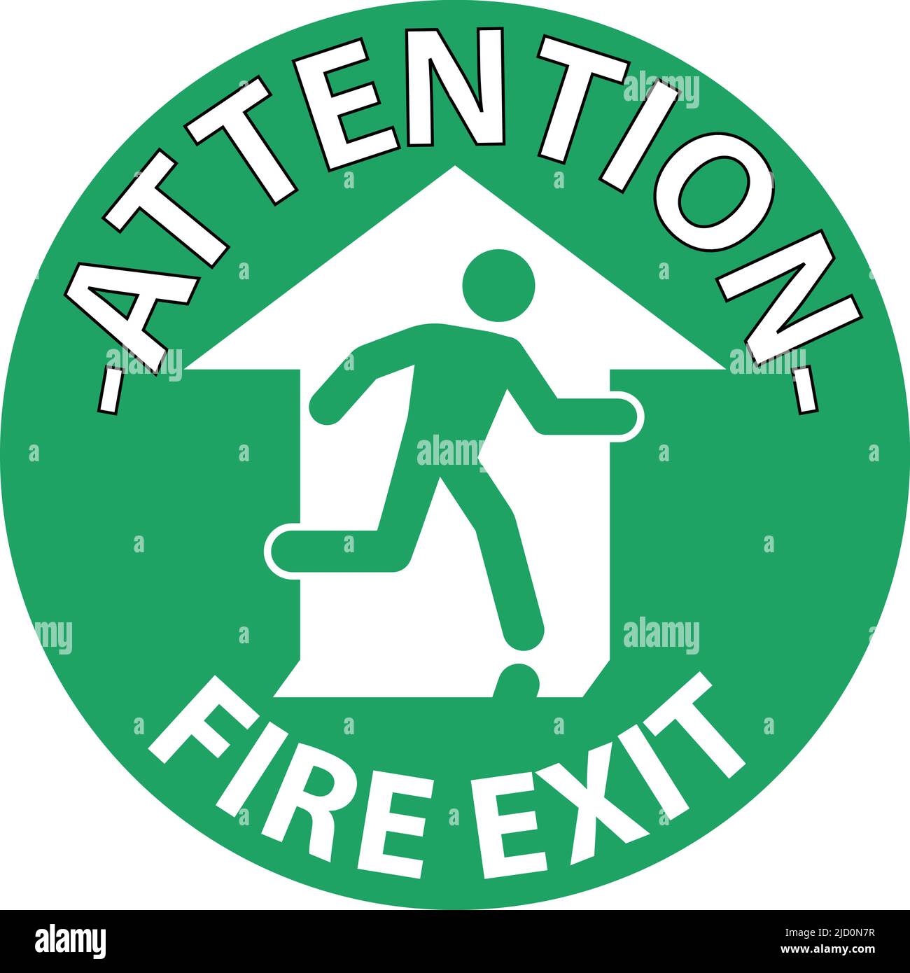 Fire Exit Sign On White Background Stock Vector Image & Art - Alamy