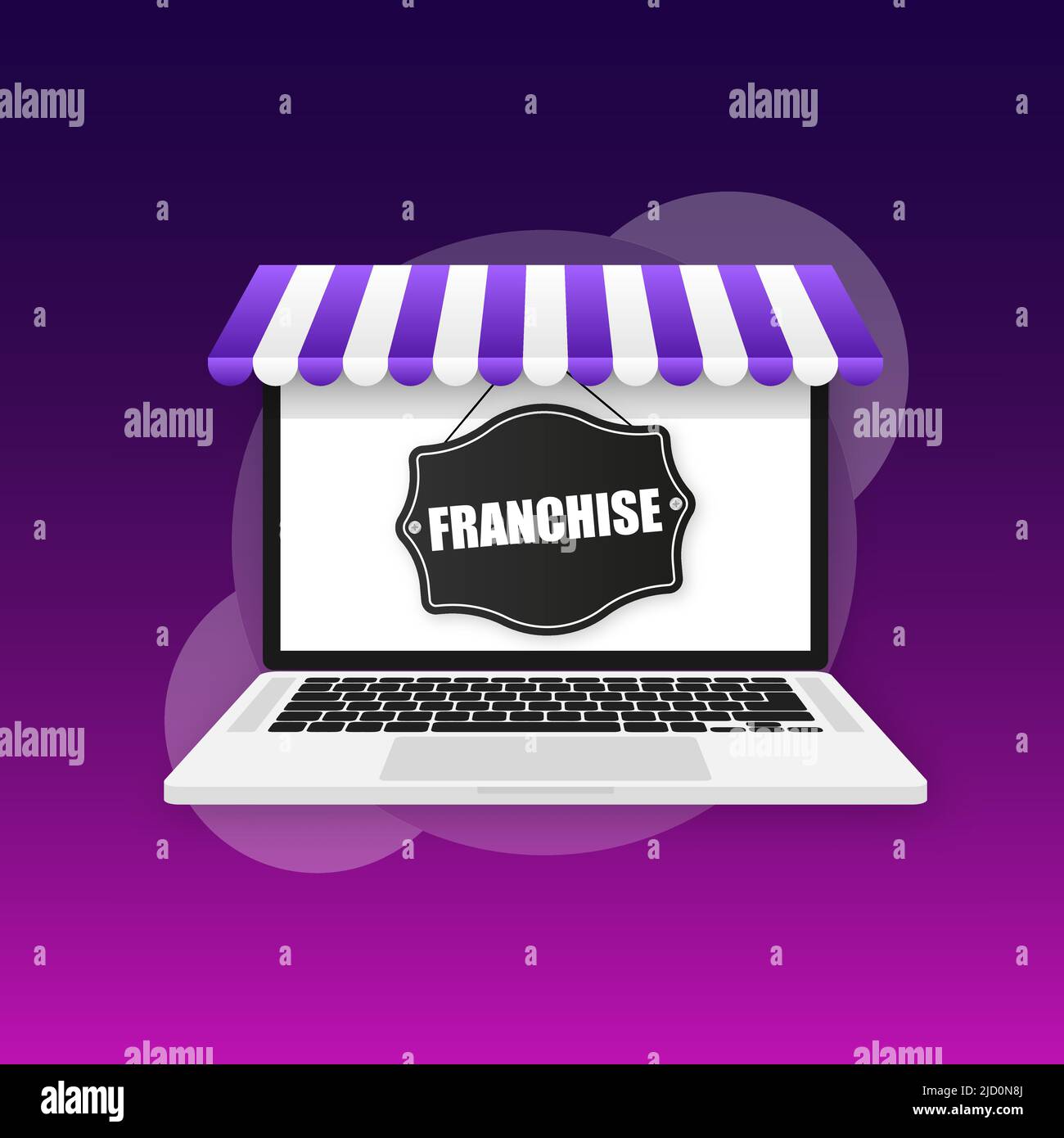 Franchise flat icon for marketing advertising design. Vector ...