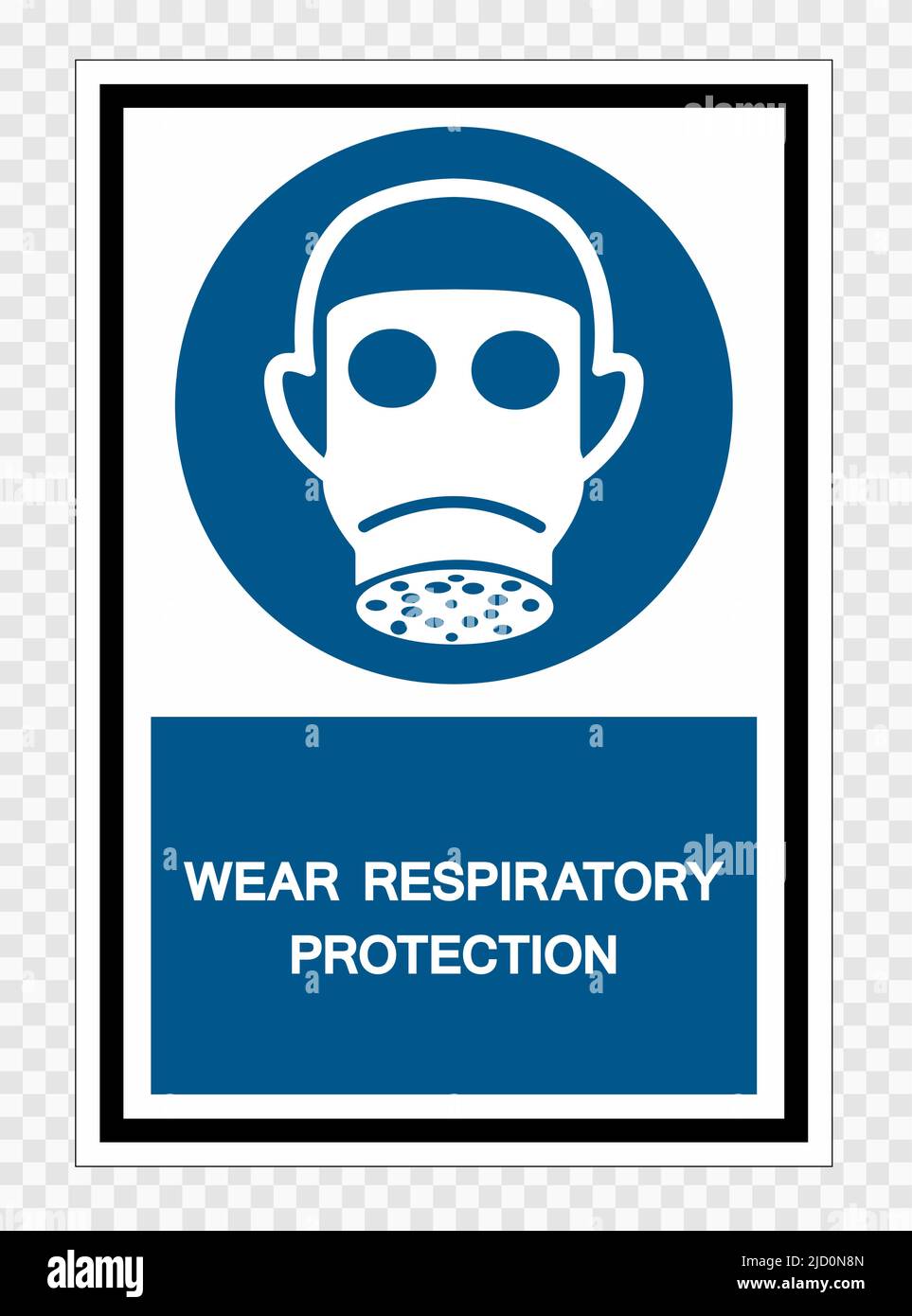 Wear Respiratory Protection Symbol Sign Isolate on transparent ...