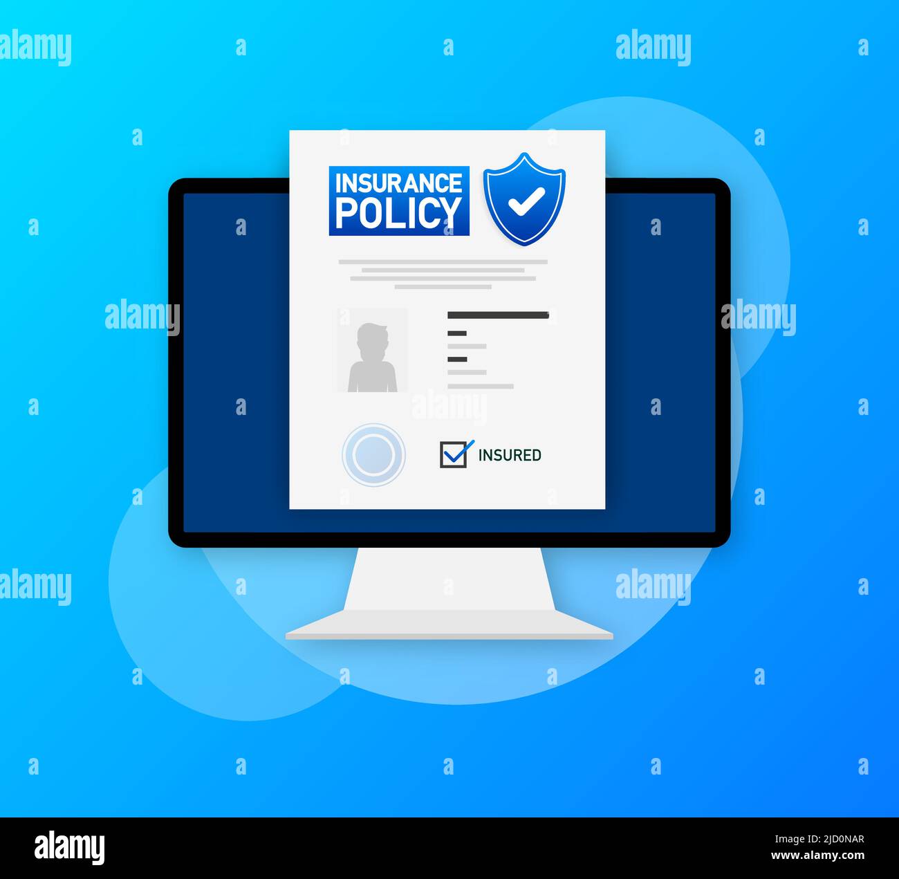 Insurance policy icon. Digital background. Isometric vector ...