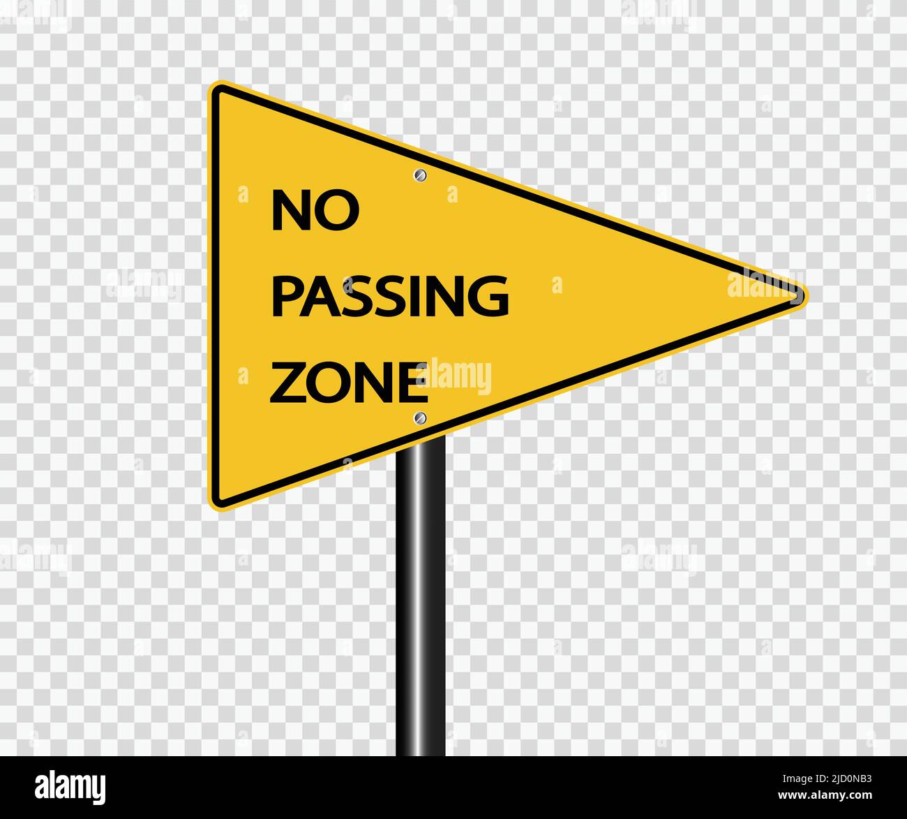 No Passing Zone Stock Vector Images Alamy