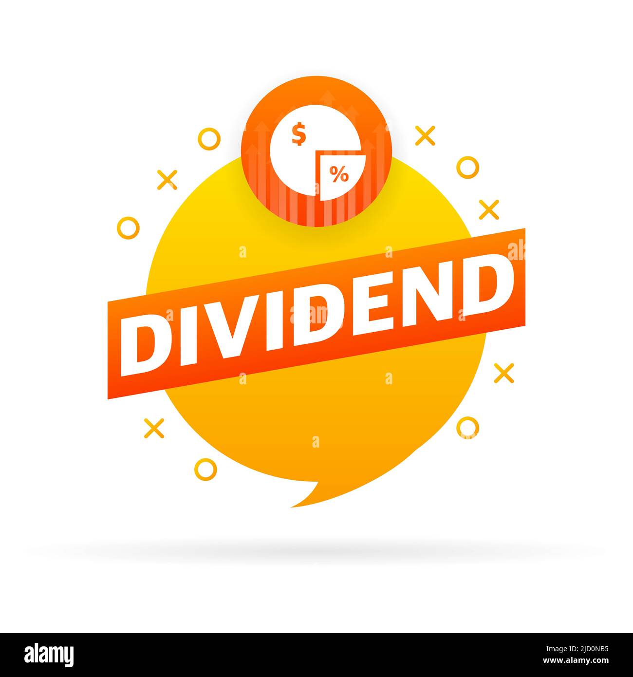 Flat gold icon. Dividend concept. Business financial investment ...