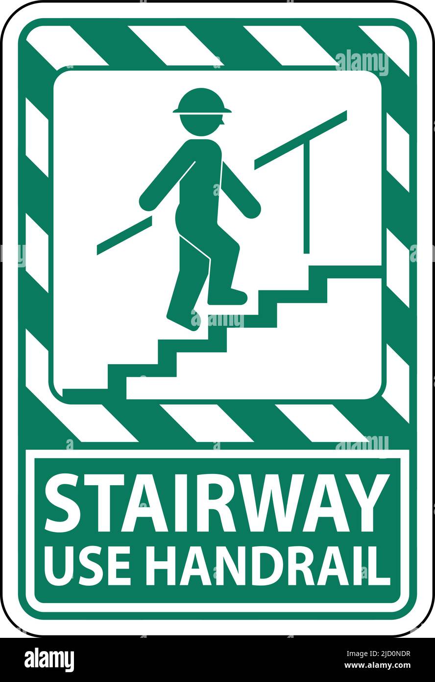 Stairway Use Handrail Sign On White Background Stock Vector Image & Art ...