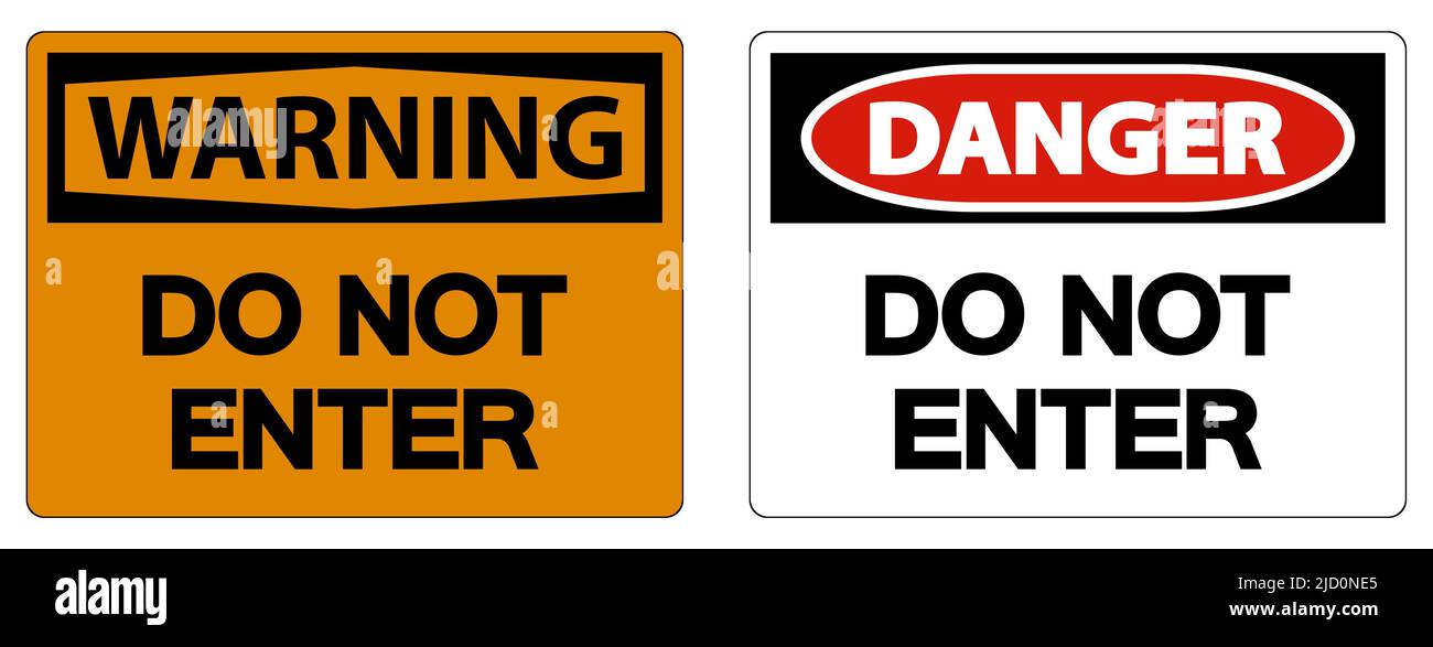 Do Not Enter Symbol On White Background Stock Vector Image & Art - Alamy