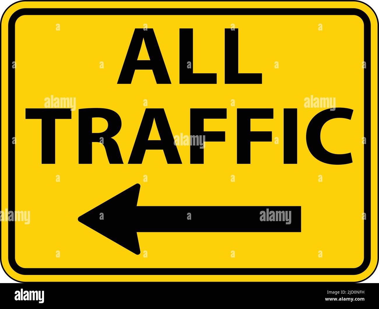 All Traffic Left Arrow Sign On White Background Stock Vector Image ...