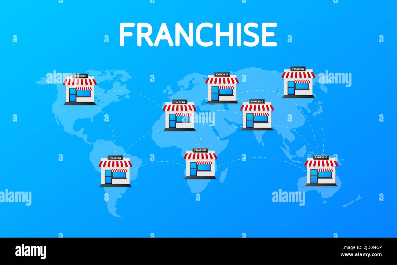 Franchise flat icon for marketing advertising design. Vector ...