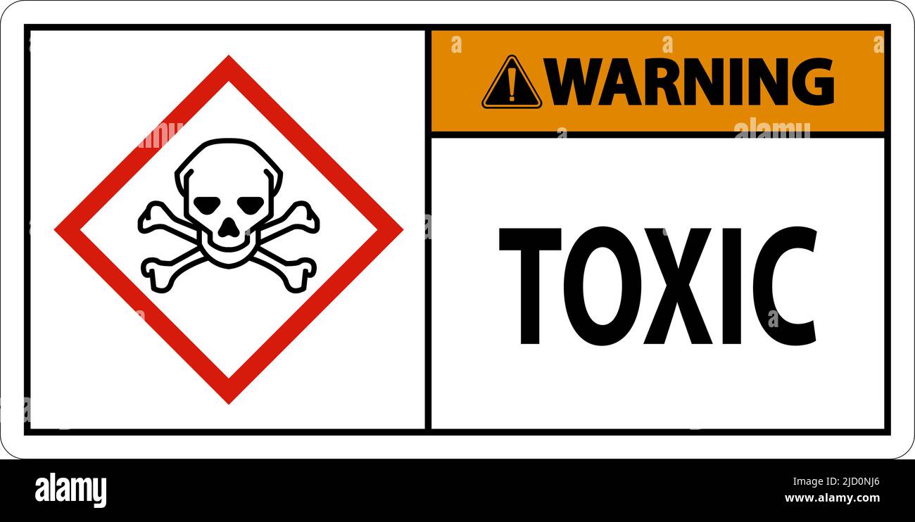 Warning Toxic GHS Sign On White Background Stock Vector Image & Art - Alamy