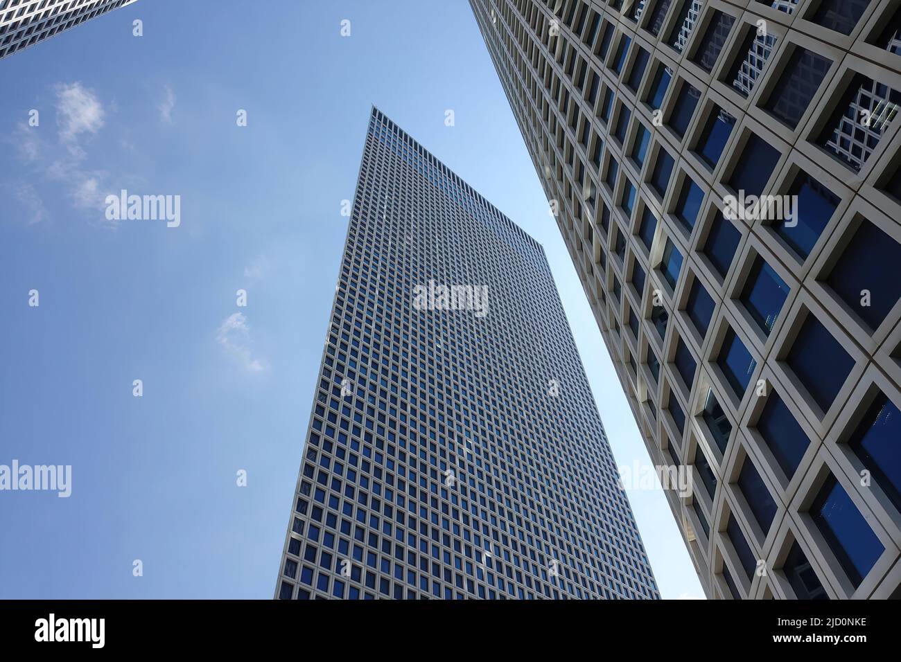Close look to skyscrapers from human perspective Stock Photo - Alamy