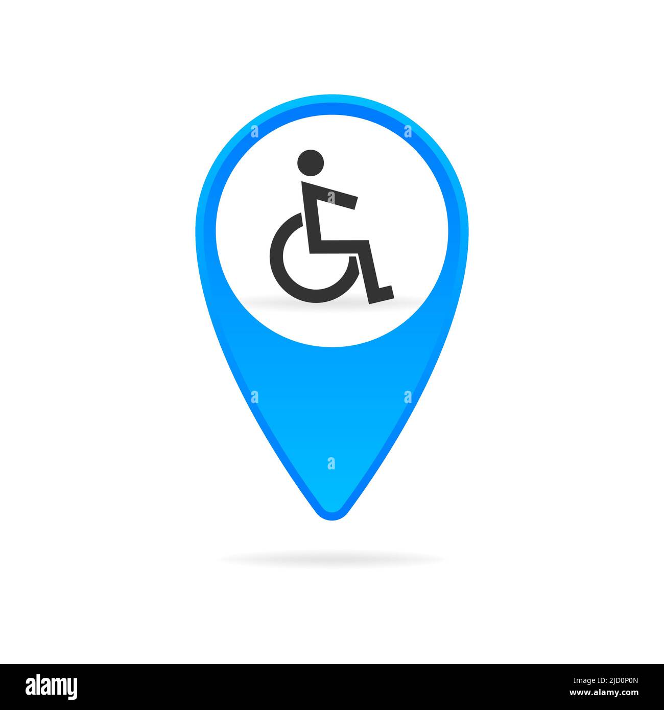 3d illustration on white backdrop. A vector handicap parking sign ...