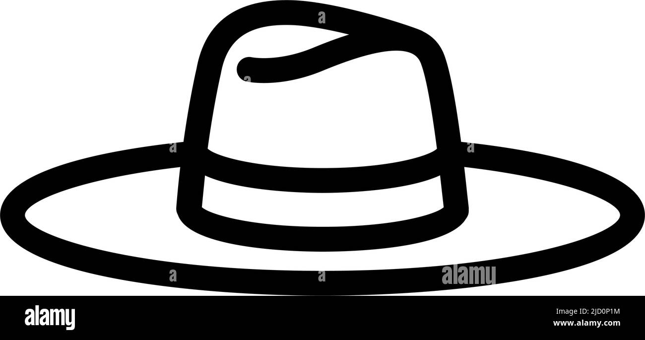 elegant hat line icon vector illustration Stock Vector Image & Art - Alamy