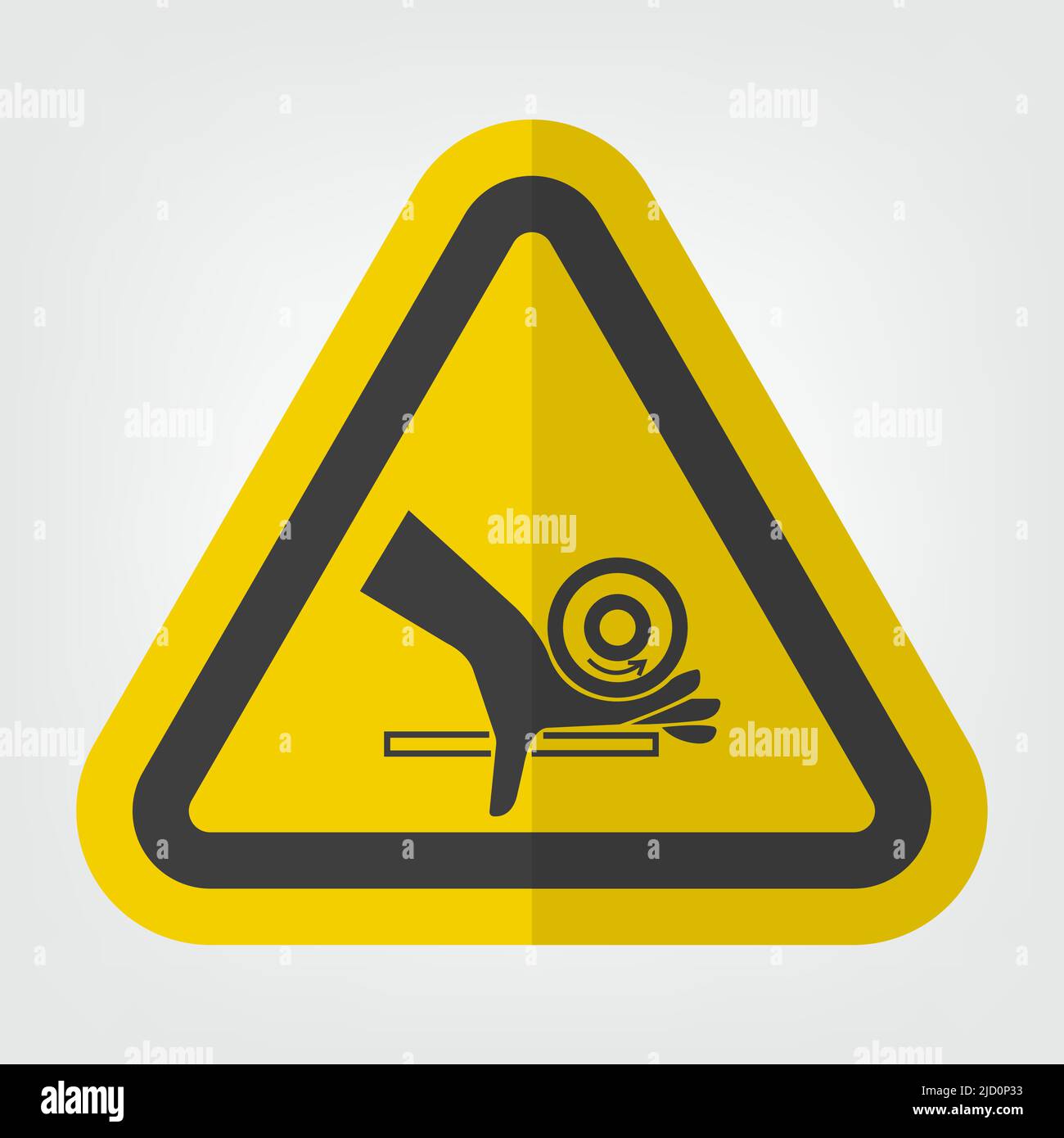Hand Crush Roller Pinch Point Symbol Sign Isolate On White Background ...